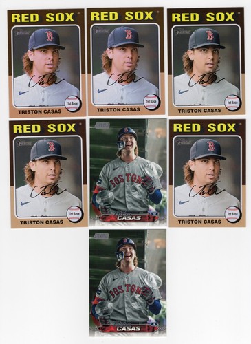 Lot of (7) 2024 Topps Triston Cases cards! 5x Heritage 352 & 2x Stadium ...