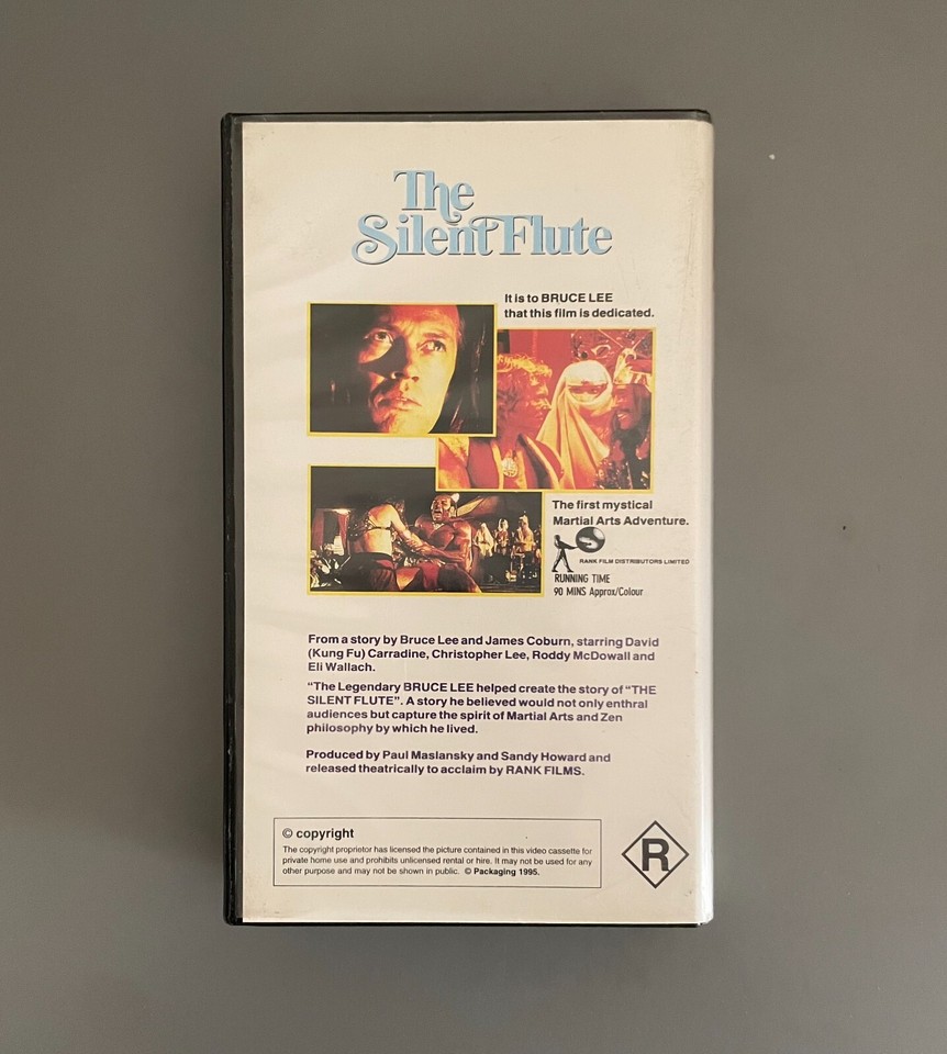 THE SILENT FLUTE David Carradine / Christopher Lee. KUNG FU (VHS PAL ...