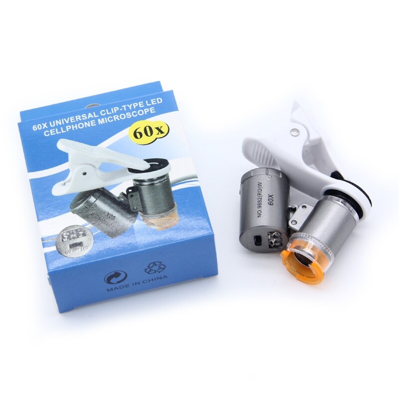 60X Phone Microscope with LED Light Portable Digital Microscope ...