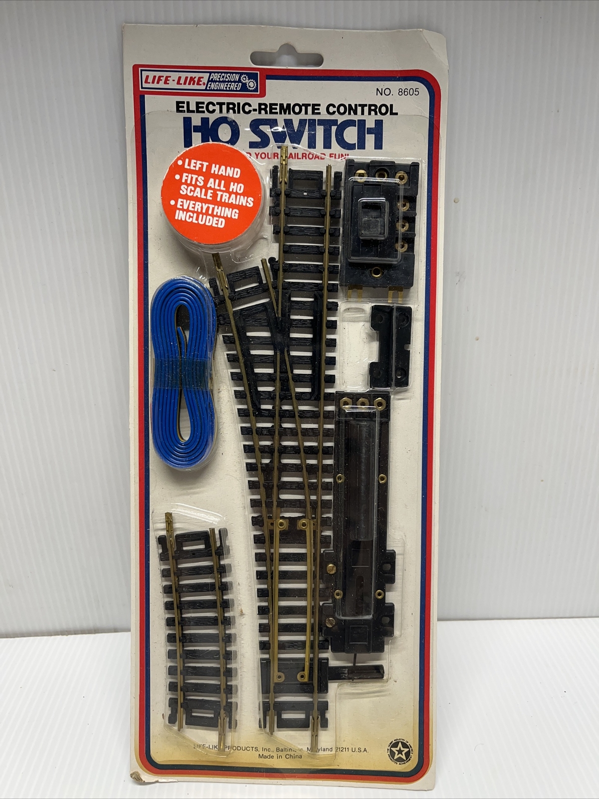Life-Like Electric Remote Control HO Switch Left Hand 8605 fits all ho ...