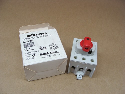 KATKO MOTOR DISCONNECT SWITCH KU340N 3 POLE 40A 600V | eBay