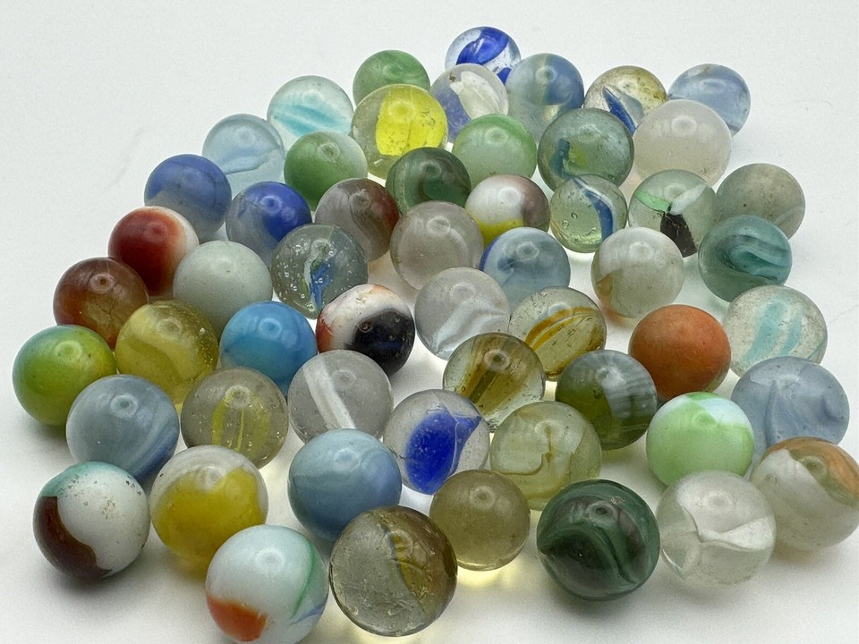 Christensen Aggie Onionskin Marble King Vintage Glass Marbles Lot Of 10 ...