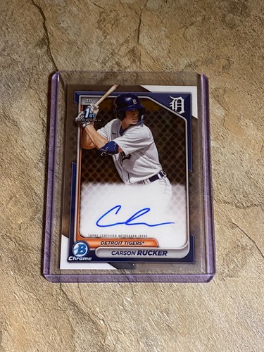 2024 Bowman Chrome Carson Rucker Rookie Auto (Tigers) | eBay