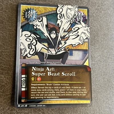 Ninja Art: Super Beast Scroll Ccg Naruto Holo Rare 1st Edition #497 LP ...