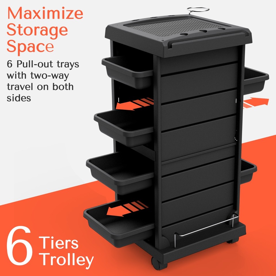 TASALON Salon Trolley Cart for Salon Station - Space Saving Salon ...