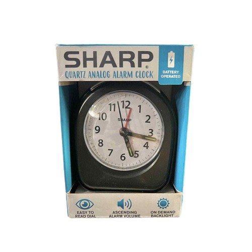 Sharp Mini Alarm Clock Battery Power Ascending Alarm On Demand ...