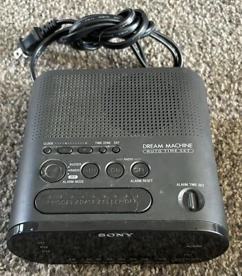 Sony Dream Machine Auto Time Set Dual Alarm AM/FM Clock Radio ICF-C218 ...