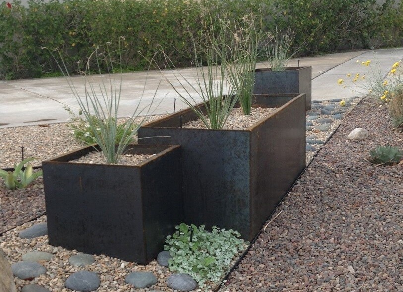 Trough Metal Corten Steel Planter Box Rust Extra Large Rectangle | eBay