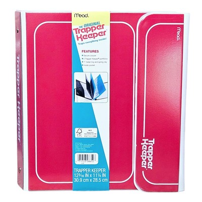 Mead Trapper Keeper 3 Ring Binder 2 Trapper Keeper Portfolios - Red | eBay