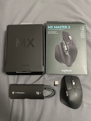 Logitech MX Master 3 Wireless Mouse - Graphite - With OG Box, Cable ...
