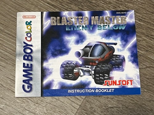 Blaster Master Enemy Below Instruction Manual Booklet Nintendo Game Boy ...