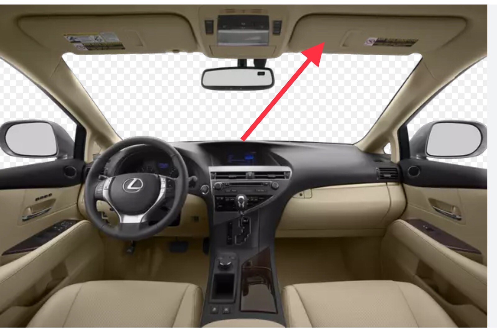 2014 2015 LEXUS RX350 FRONT RIGHT PASSENGER SIDE SUN VISOR SUNVISOR OEM ...