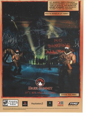 Dark Summit Print Ad/Poster Art Playstation 2 PS2 XBOX | eBay