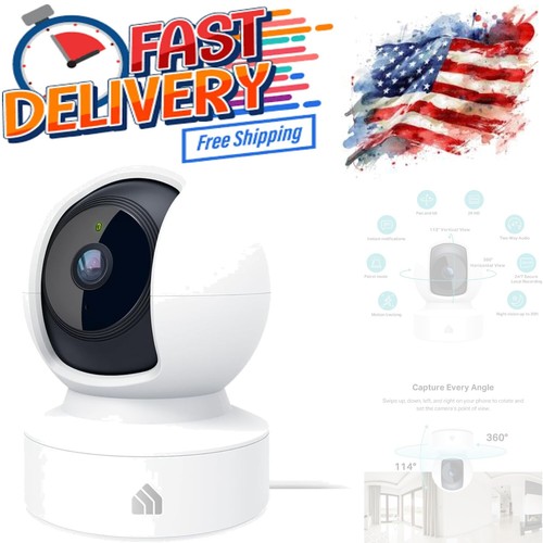 Kasa 2K QHD Security Camera with Pan/Tilt & Color Night Vision - Indoor ...