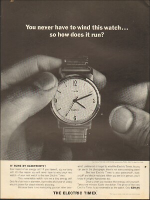 1962 Vintage ad for The Electric Timex Watch retro Photo 061819) | eBay