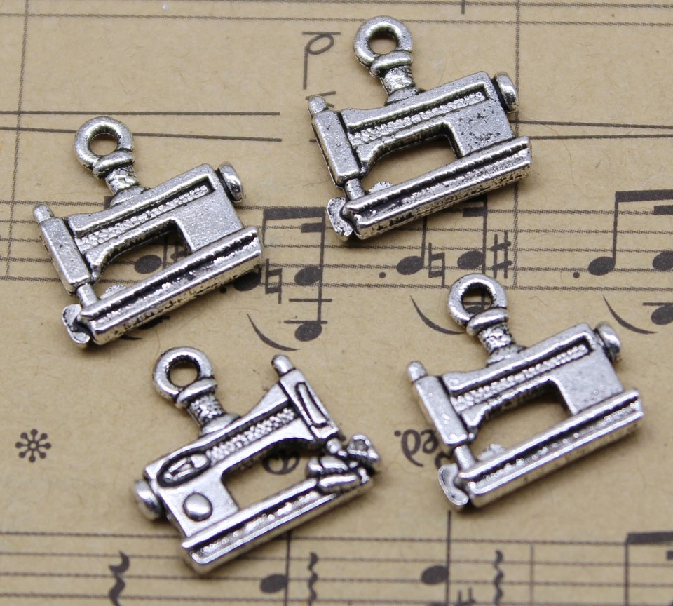 10/20/60pc Jewelry Making DIY Sewing Machine Alloy Charm Pendant ...