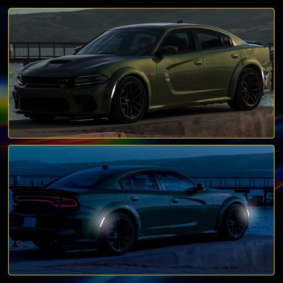 For 2015-2022 Dodge Charger LED Marker Side Turn Signal Lights Dynamic ...