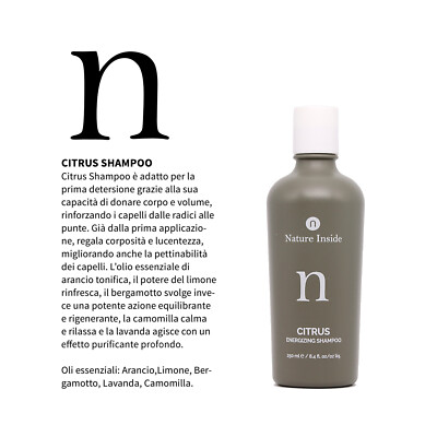 Naturalmente Shampoo Nature Inside Citrus - Capelli Sottili - 250ml | eBay