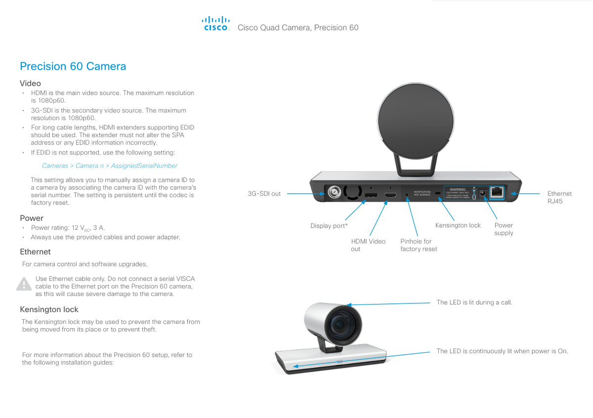 Cisco Telepresence Camera