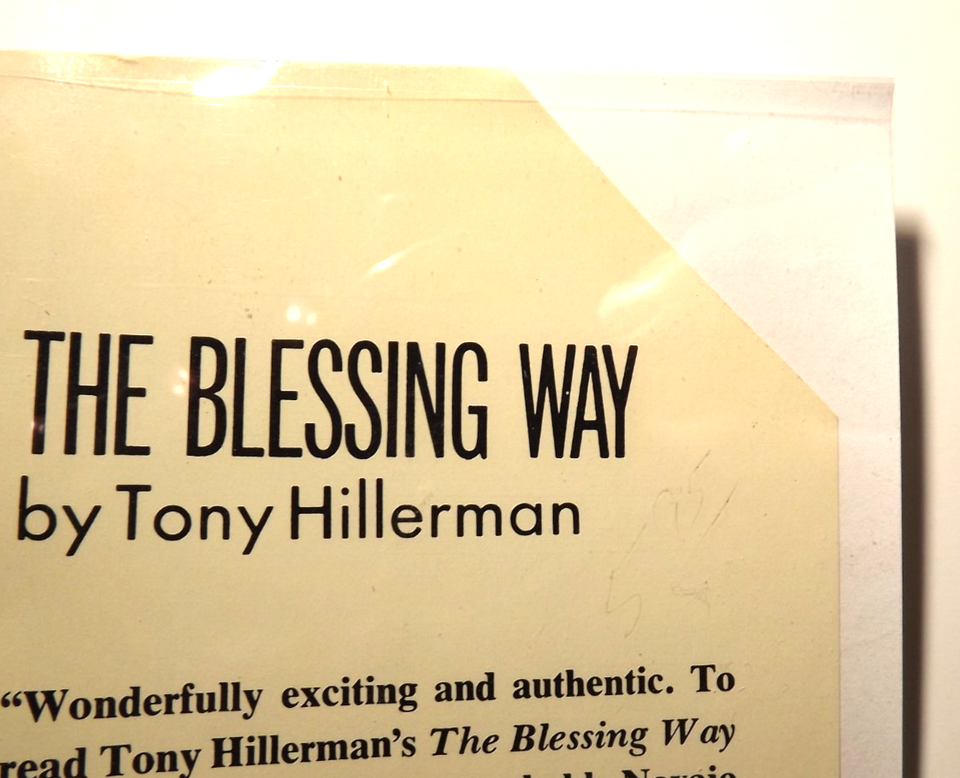 Tony Hillerman Signed - THE BLESSING WAY (1970) HC.DJ. 1st. Signed BP ...