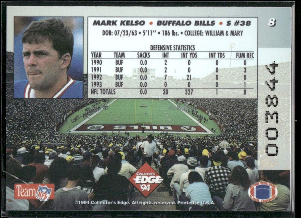 Mark Kelso 1994 Collector's Edge #8 Pop Warner Bronze | eBay