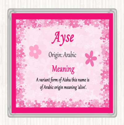 Ayse Name Meaning Drinks Mat Coaster Pink | eBay.de