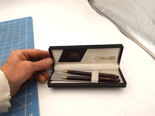 Colibri Le Grand Writing Instrument Pen & Pencil Set Maroon/gold | eBay