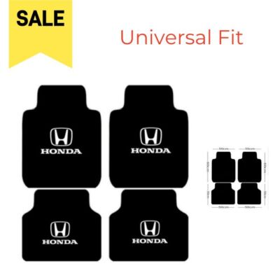 Universal Fit Carpets For Honda All Models Car Foot Mats 4Pcs Black ...