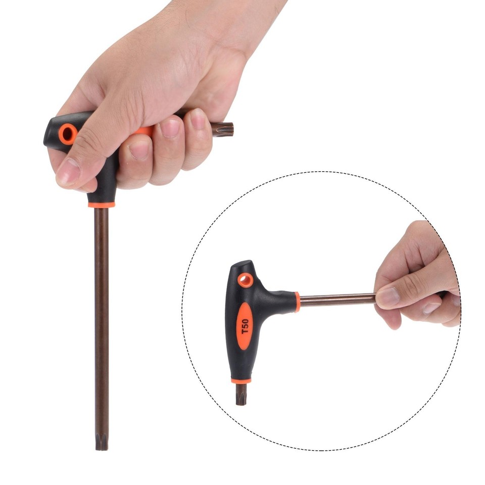 T30 Anti Tamper Proof Torx Key T-Handle Dual End Wrench, S2 Steel 2 Pcs ...