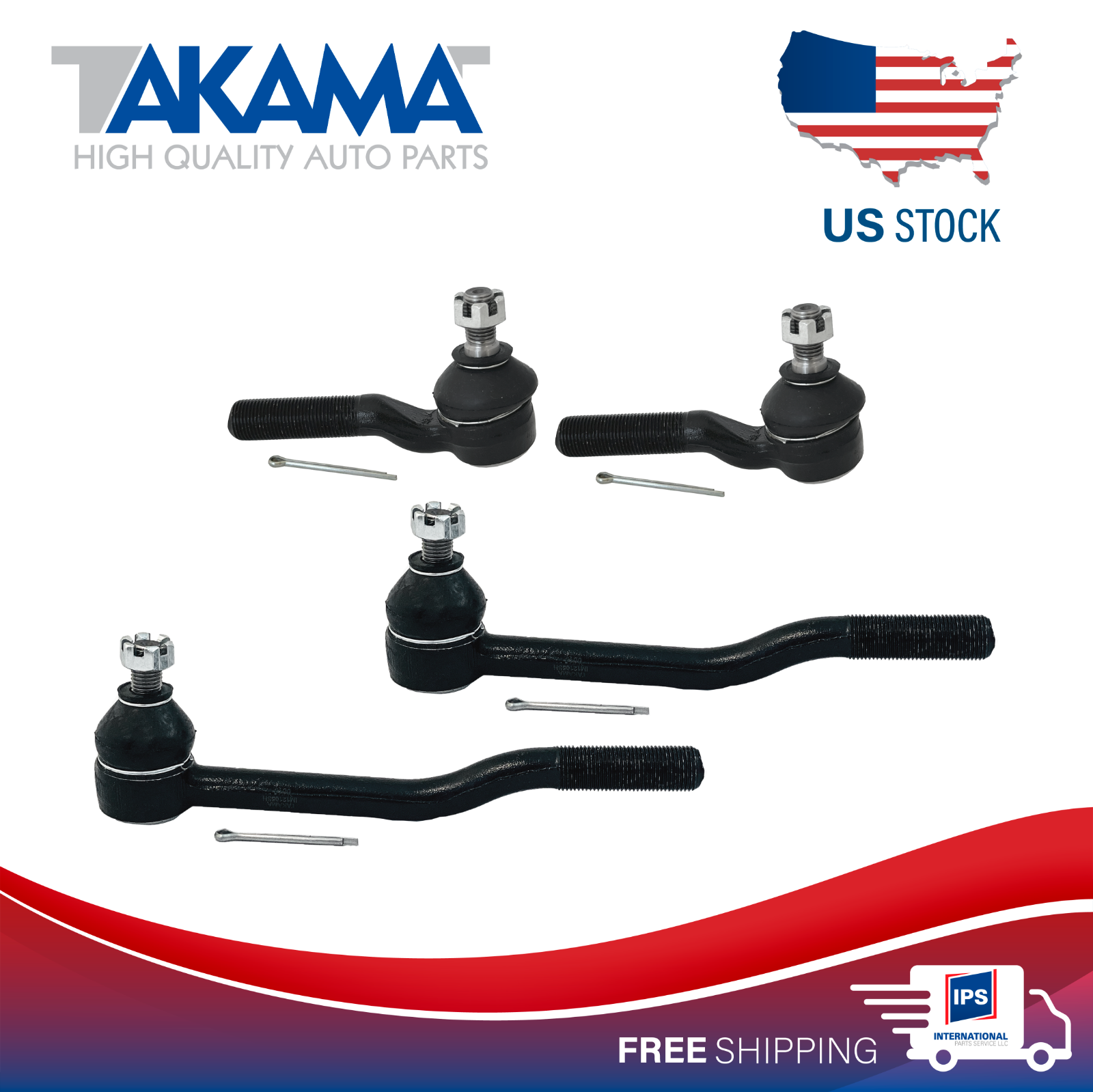 4 pcs Outer & Inner Tie Rod Ends LH RH FOR 86-97 Nissan 720 D21 Pickup ...