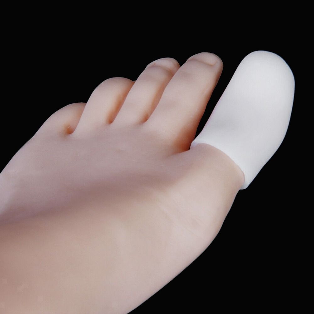 White Toe Protectors Gel Caps Big Toe Protector Portable Toe Covers | eBay