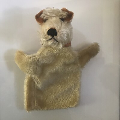 STEIFF Dog ~- Vintage German Hand Puppet 1950s ADORABLE Fox Terrier ...