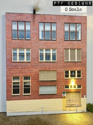 G Scale Scratch Built "Back Factory" Pittsburgh LED Building Front LGB ...