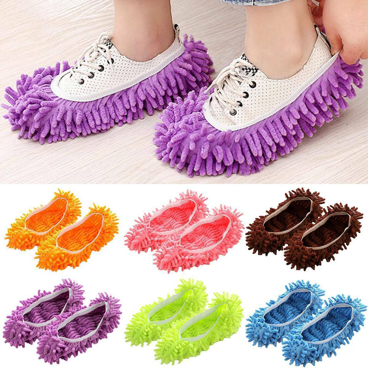 Lazy Mop Slipper Floor Polishing Dust Cleaning Sock Shoes Mopping ...