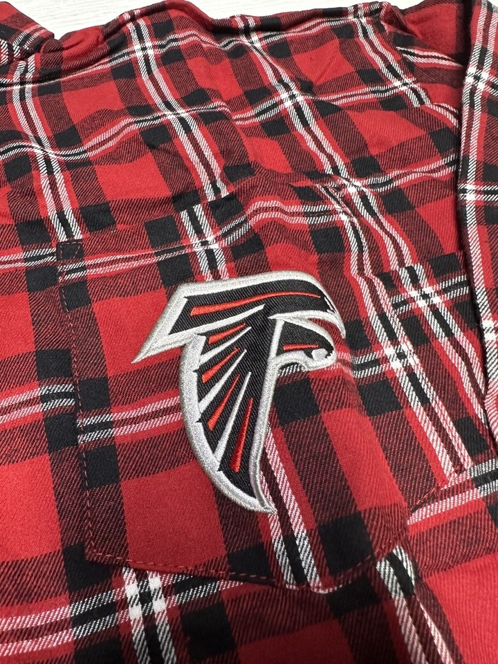 NWT Men's FOCO Atlanta Falcons NFL Long Sleeve Plaid Flannel Shirt Size ...