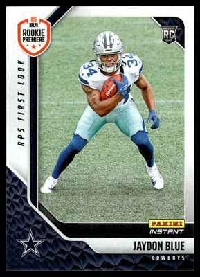 2025 Panini Instant Jaydon Blue ROOKIE RPS FIRST LOOK 1/457 SP Cowboys ...