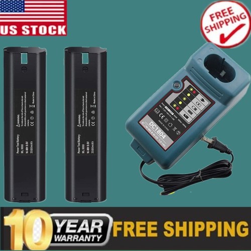 2Pack for MAKITA 9.6VOLT Battery / Charger 9000 9001 632007-4 191681-2 9033 9102 | eBay