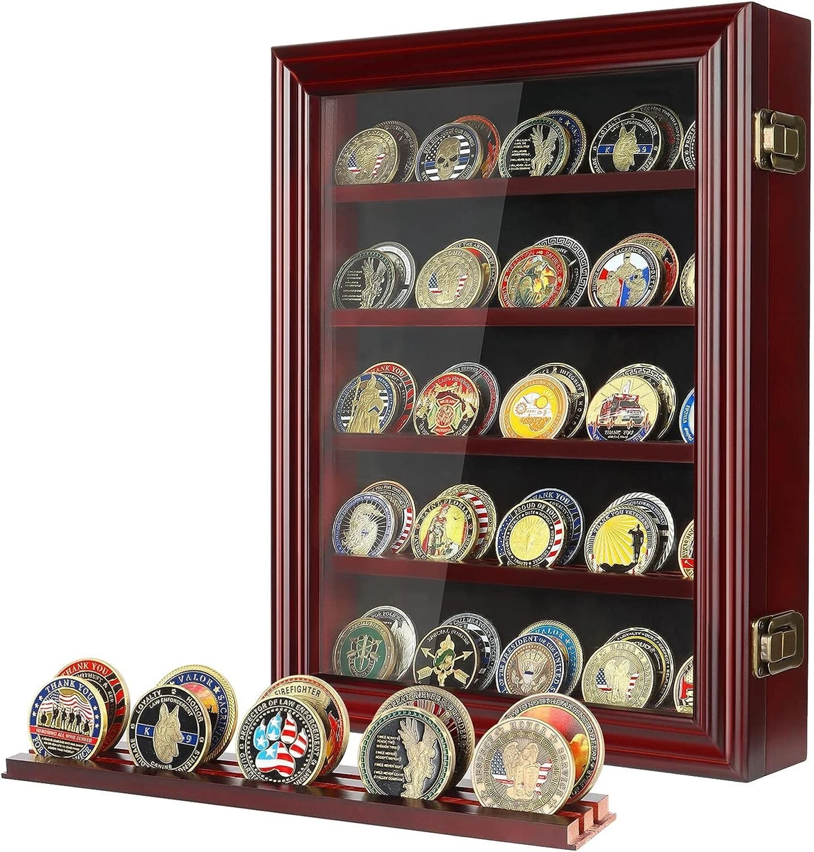Wooden Coin Display Cases