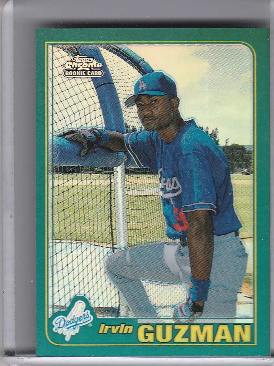 2001 TOPPS CHROME #T261 IRVIN GUZMAN ROOKIE RC RETROFRACTOR SP DODGERS ...
