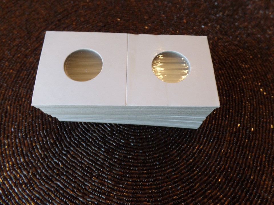 1000 2x2 New Mylar Cardboard* Assortment of Coin Holder Staple Flips ...