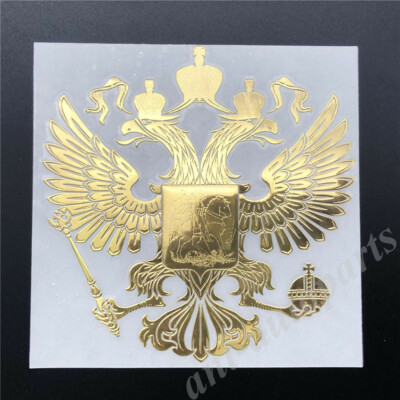 Big Golden Russia Russian Flag Eagle Car Trunk Emblem Badge Decal ...