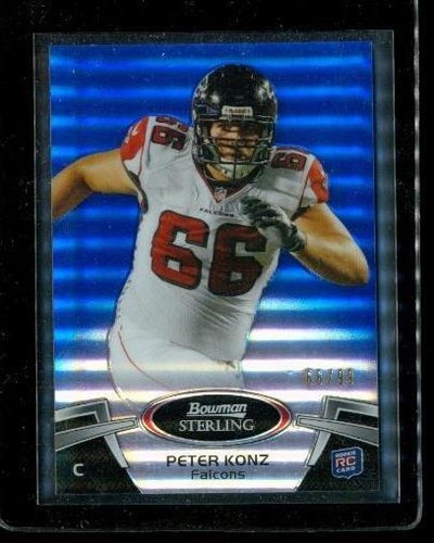 2012 TOPPS BOWMAN STERLING Refractor Football Card #22 PETER KONZ ...