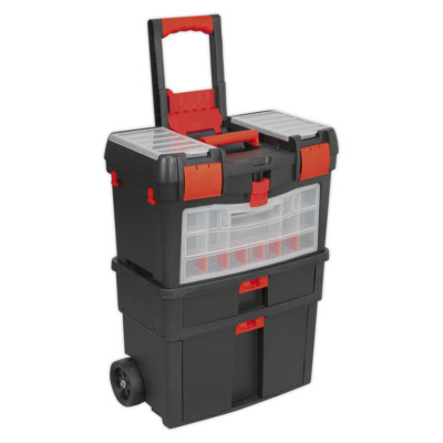 Mobile Toolbox with Tote Tray & Removable Assortment Box AP850 Sealey ...