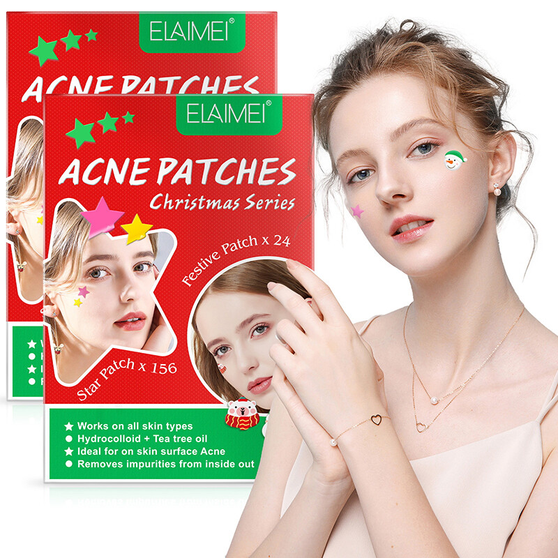 Christmas Star Shape Flower Remover Pimple Acne Patch Tea Tree Protects ...