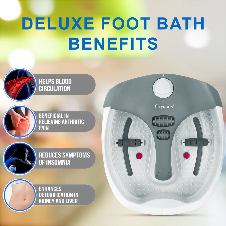 Electric Vibrating Wet Bath Foot Spa Infrared Massager Pedicure Footspa ...