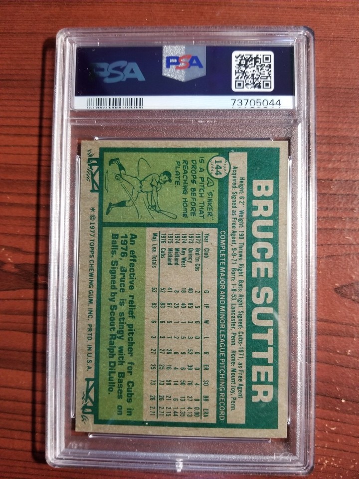 1977 Topps #144 Bruce Sutter RC PSA 6 | eBay