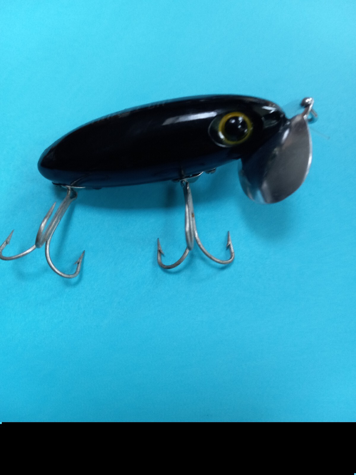 Vintage Fishing Lure Fred Arbogast Jitterbug box Black Patented Akron ...