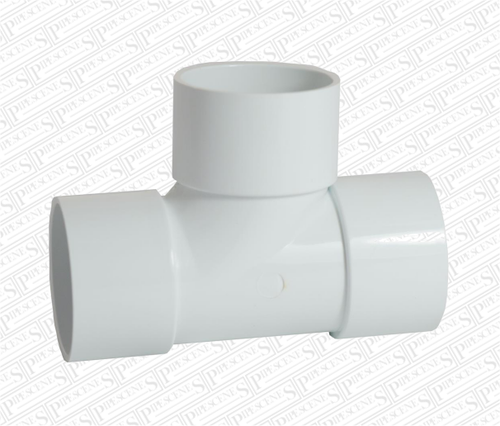 WHITE 40mm 43mm Solvent Weld Glue Waste Pipe Swept Equal Tee Branch 92. ...