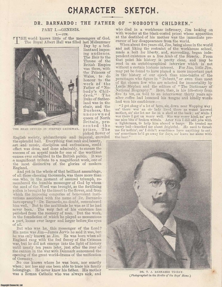 DR. BARNARDO : THE FATHER OF NOBODY'S CHILDREN. AN ORIGINAL ARTICLE ...