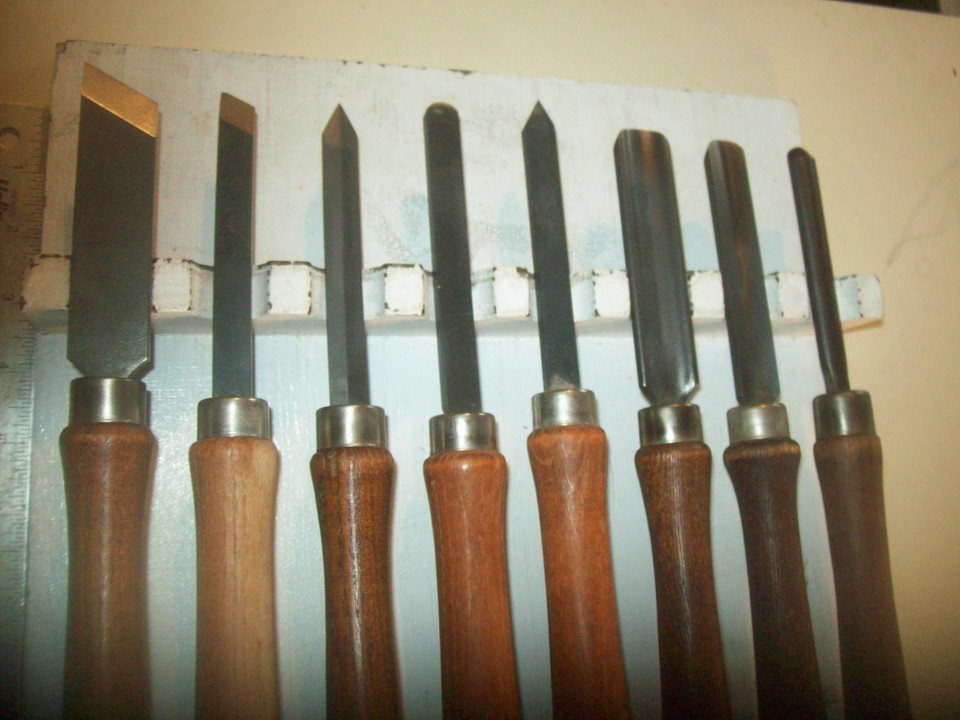 8 Craftsman 7 High Speed Steel & 1 unmarked Wood Turning Chisels 14-15 ...